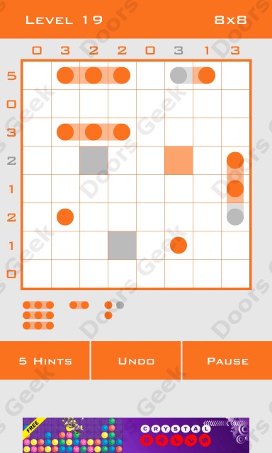 Logic Dots [8x8] Level 19 Solution ~ Doors Geek